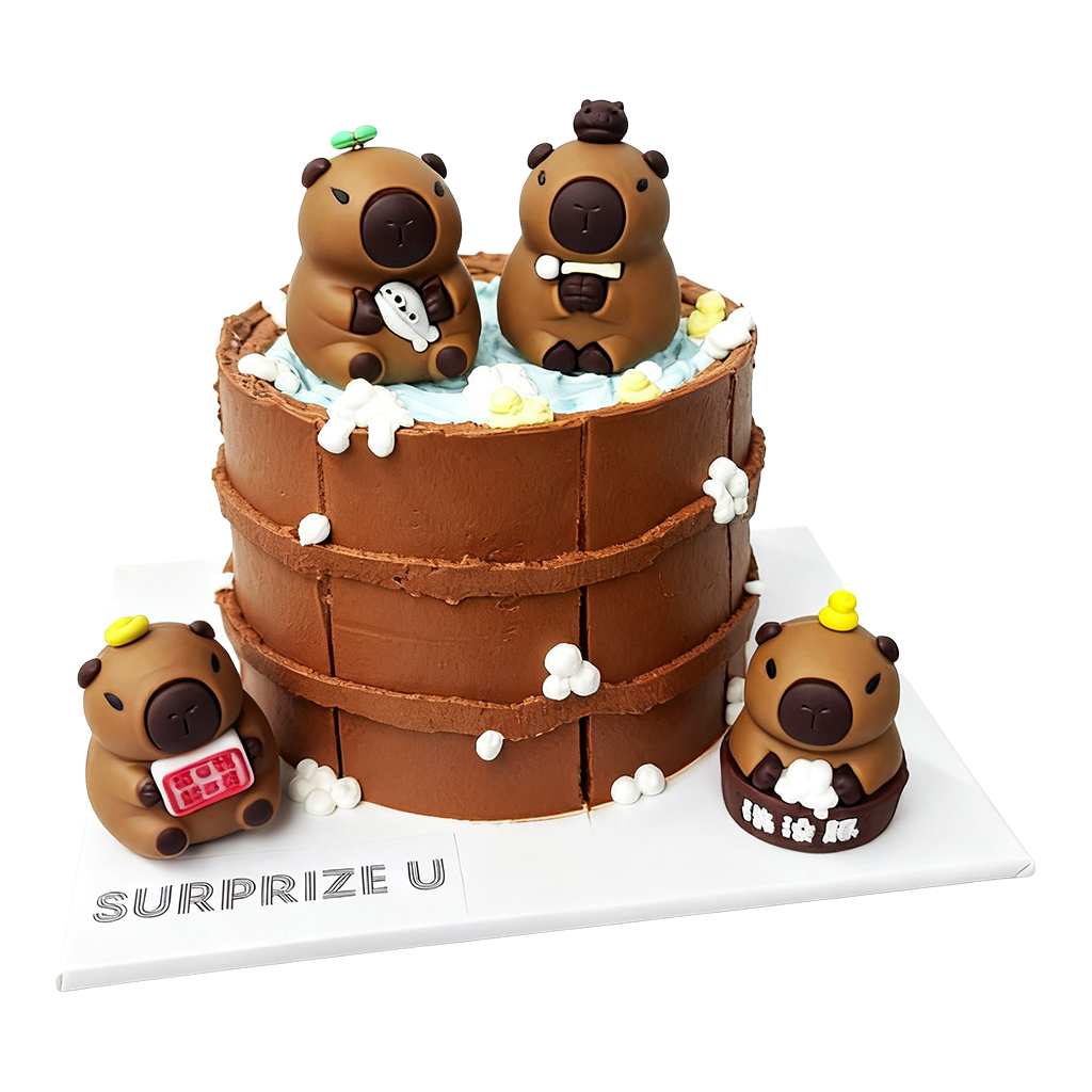 Capybara Styling Cake | SURPRiZE U Birthday Cakes